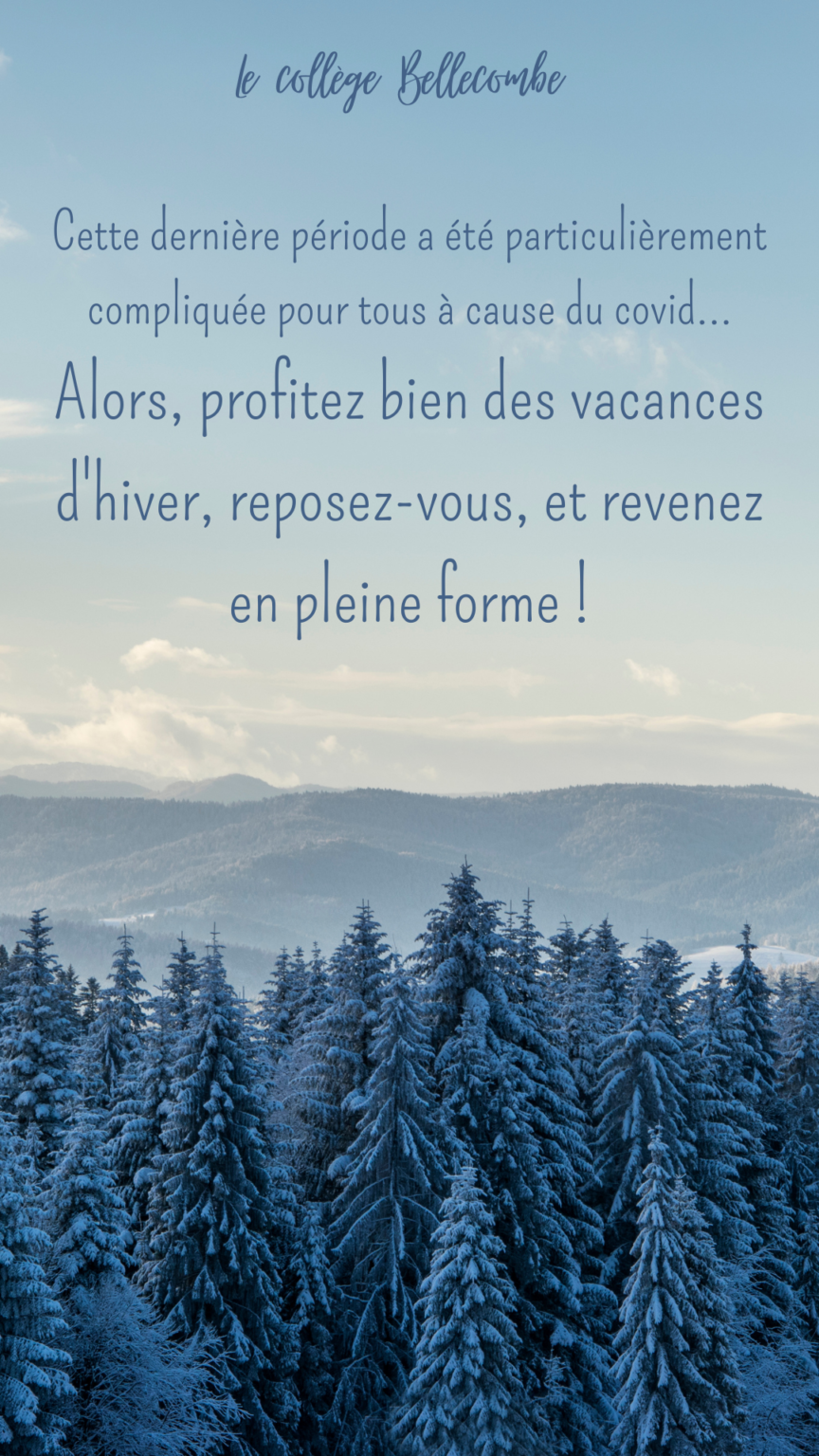 Bonnes vacances d’hiver ! | La vie du collège